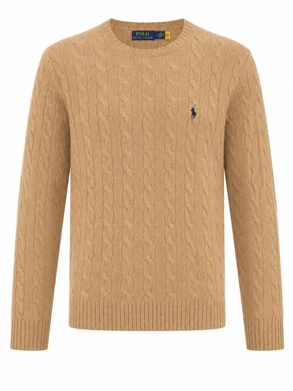 Polo Ralph Lauren Cable Knit Long Sleeve Pullover - Beige
