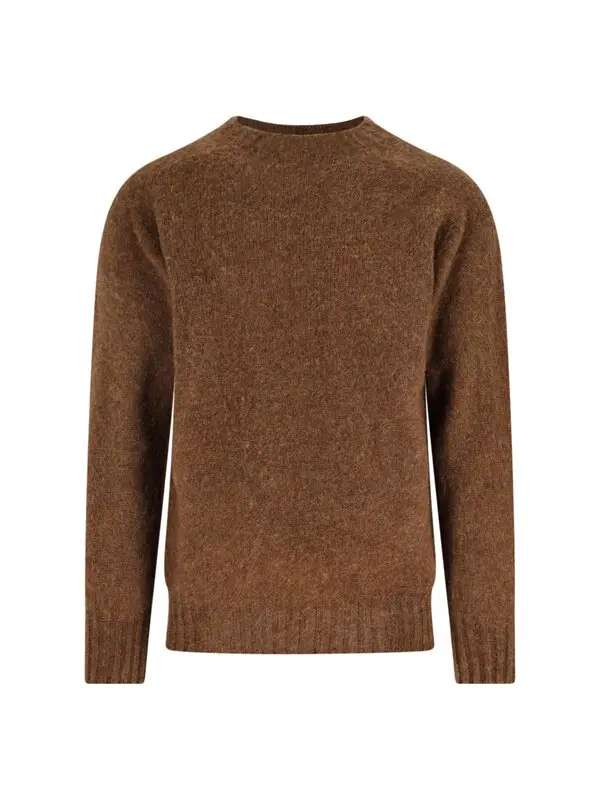 Howlin' 100% Fine Wool Crew Neck Sweater - Brown