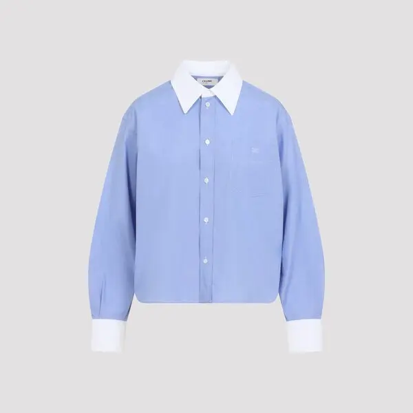 Celine Cropped Cotton Shirt For