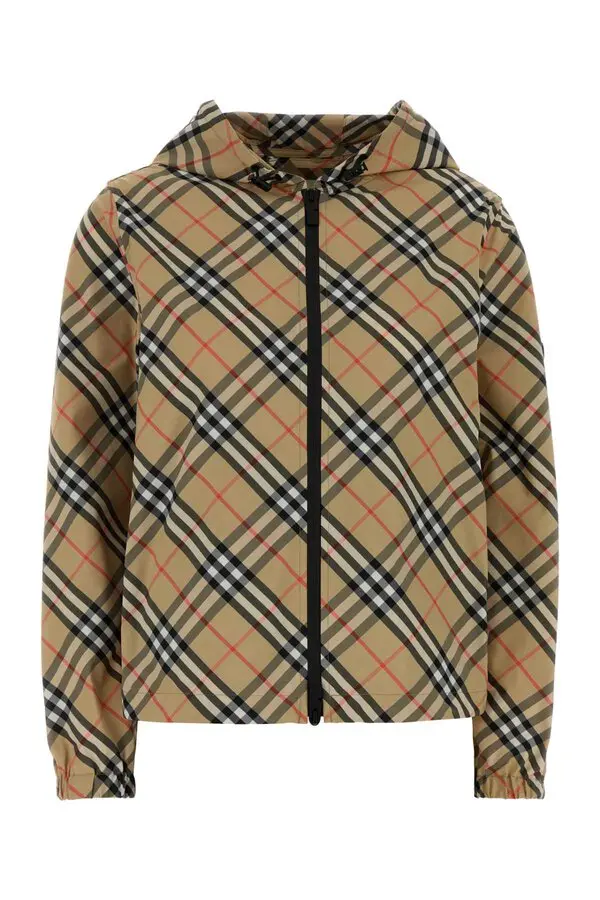Burberry Embroidered Polyester Windbreaker - Checked