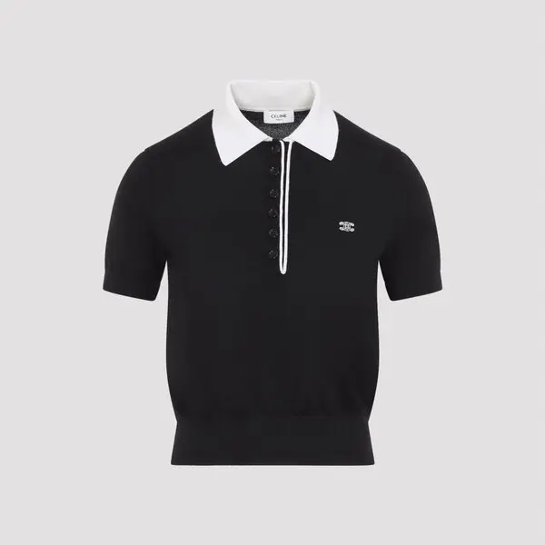 Celine Cashmere Silk Polo Sweater