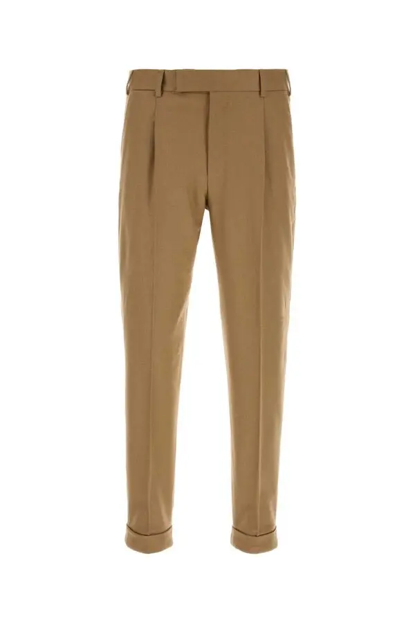 PT TORINO Stretch Wool Blend Pant - Camel