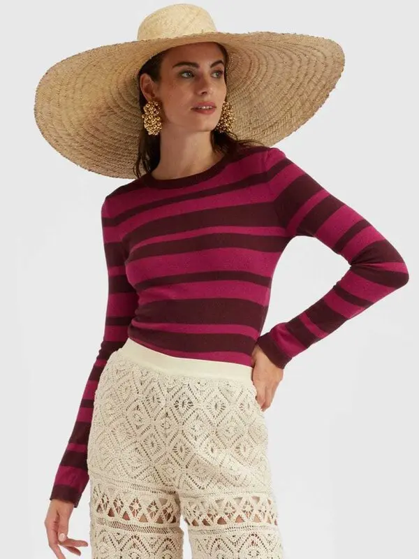 La DoubleJ Fine-knit Striped Jumper