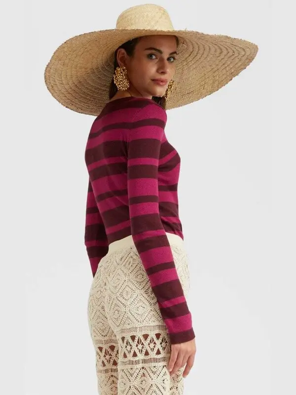 La DoubleJ Fine-knit Striped Jumper