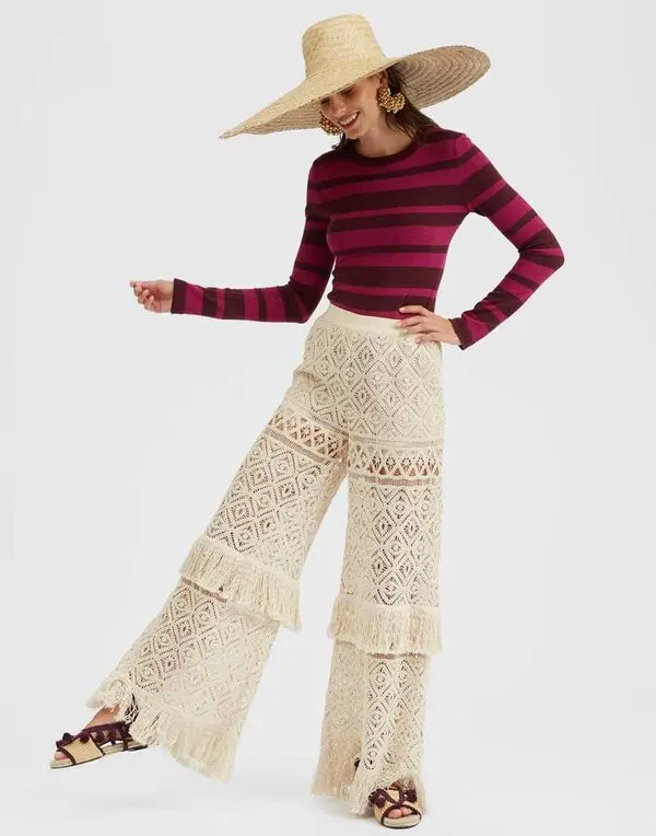 La DoubleJ Fine-knit Striped Jumper