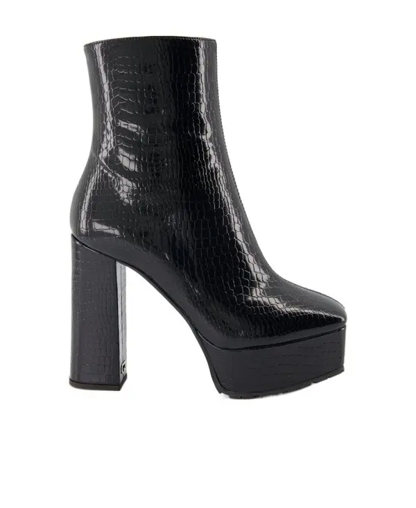 GIUSEPPE ZANOTTI Morgana Square Toe Ankle Boots - Black