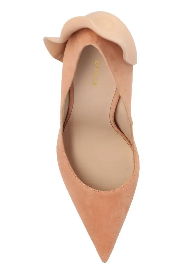 LE SILLA Petalo 100mm Suede Pumps - Nude