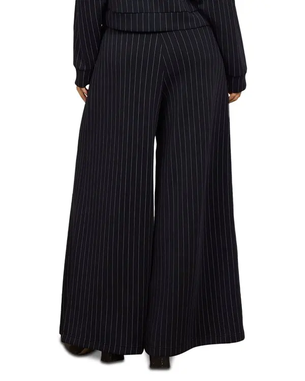 Vintage Havana Striped Pleated Front Wide Leg Pants