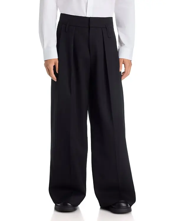Simone Rocha Relaxed Wide Leg Pleated Pants