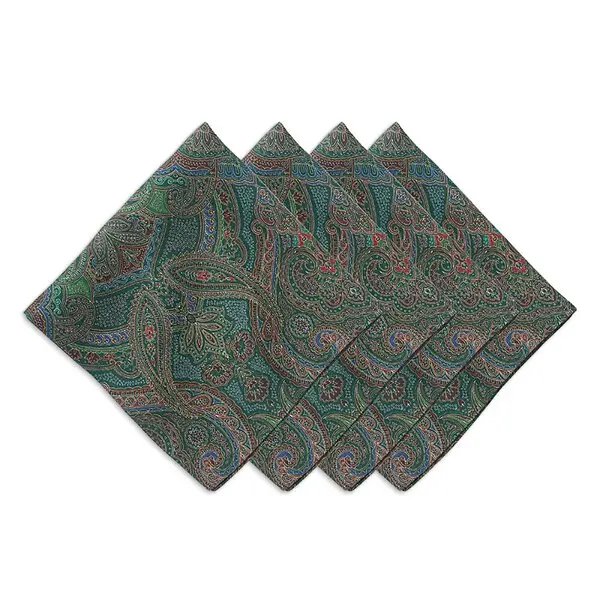 JULISKA Paisley Napkin, Set Of 4 - Evergreen