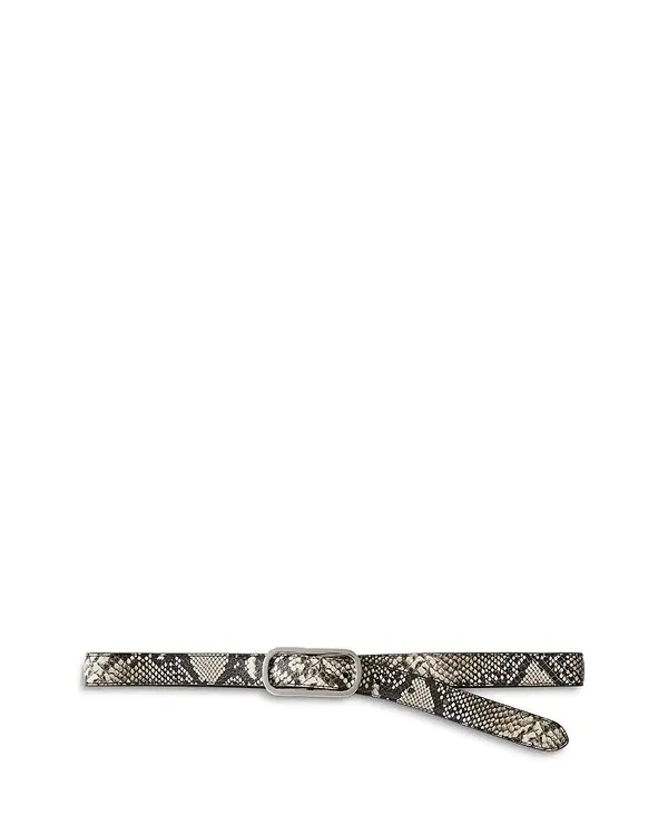 Veronica Beard Loop Embossed Leather Belt - Natural Multi