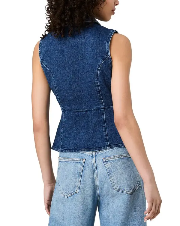 French Connection Denim Peplum Top