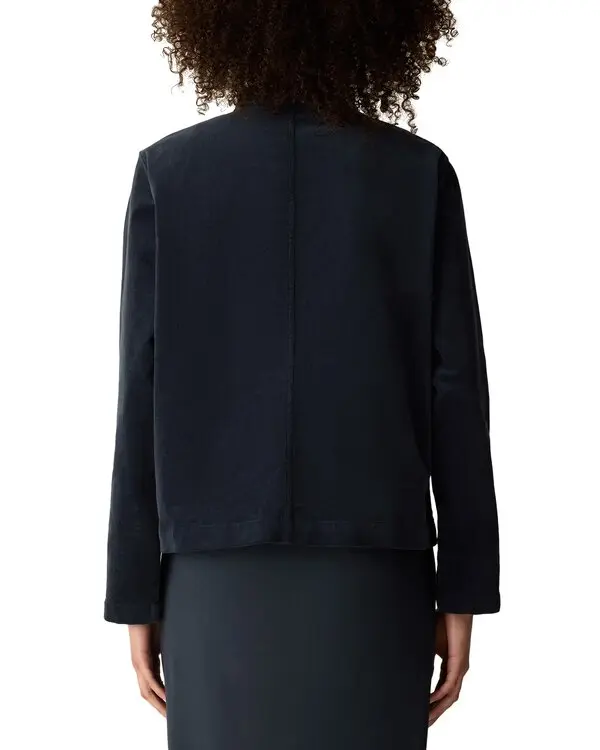 Eileen Fisher Cotton Stretch Corduroy Funnel Neck Jacket