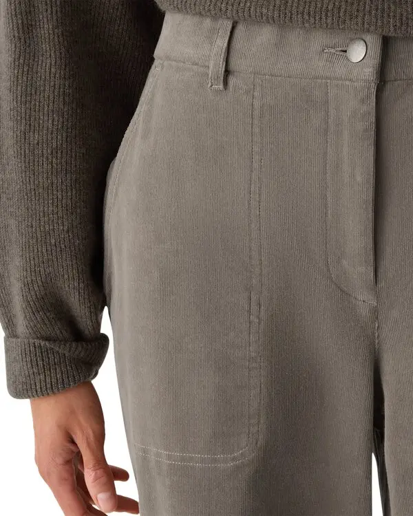 Eileen Fisher Cotton Stretch Corduroy Ankle Pants