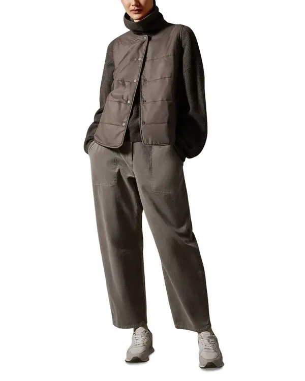 Eileen Fisher Cotton Stretch Corduroy Ankle Pants