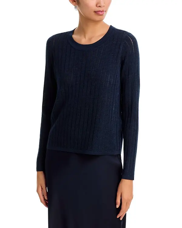 Eileen Fisher Super Fine Merino Wool Crewneck Sweater - Maritime