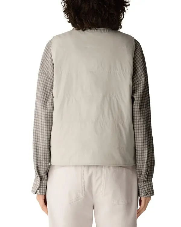 Eileen Fisher Nylon Round Neck Quilted Vest