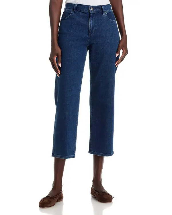 Eileen Fisher Straight Ankle Jeans - Medium Indigo
