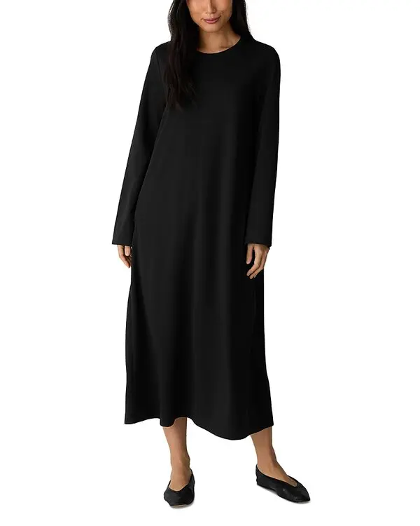 Eileen Fisher Extra Fine Ponte Crewneck Maxi Dress