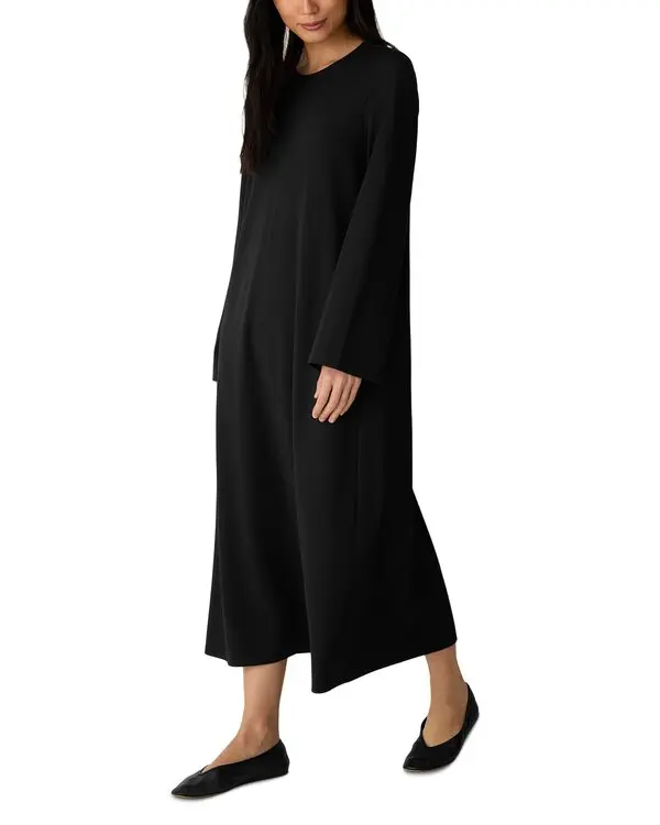 Eileen Fisher Extra Fine Ponte Crewneck Maxi Dress