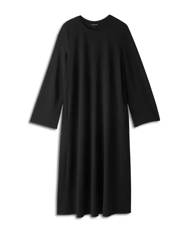 Eileen Fisher Extra Fine Ponte Crewneck Maxi Dress