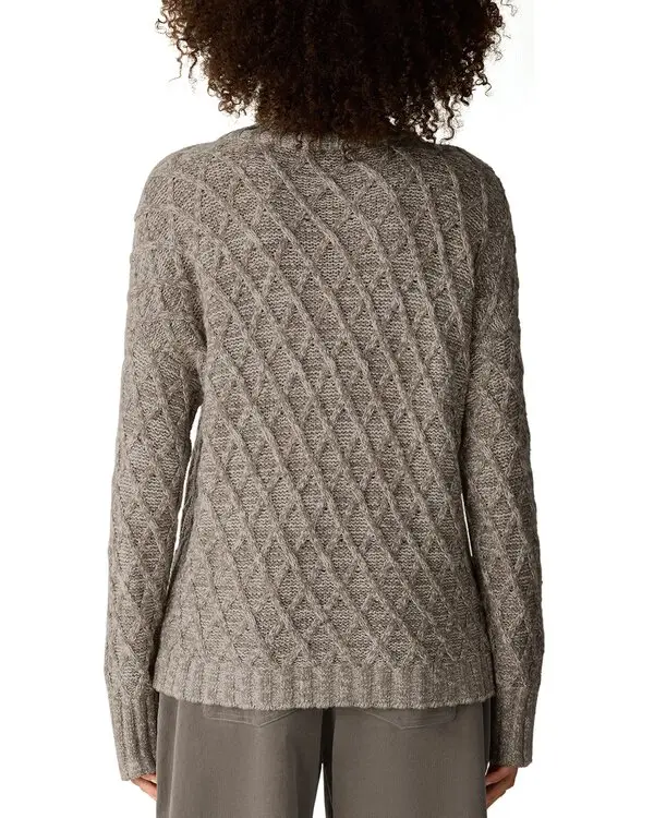 Eileen Fisher Peruvian Cotton Boucle Blend Turtleneck Sweater