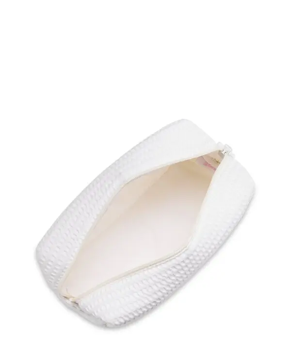 ABBODE Jet Setter Waffle Cotton Blend Pouch - White