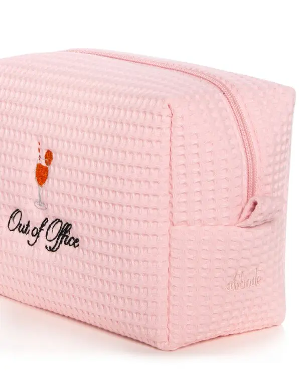 ABBODE Waffle Cotton Blend Pouch - Blush