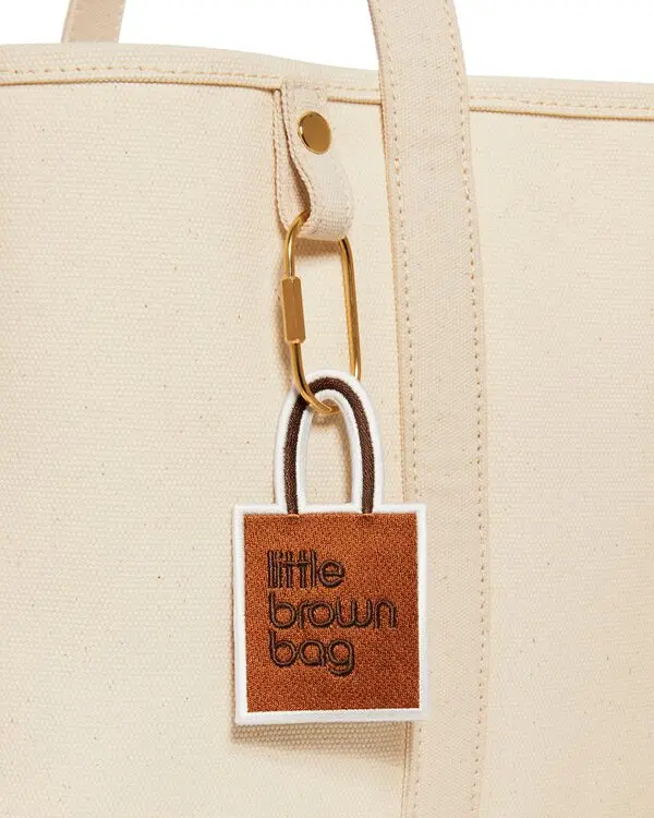 ABBODE Abbod Little Brown Bag Embroidered Bag Charm