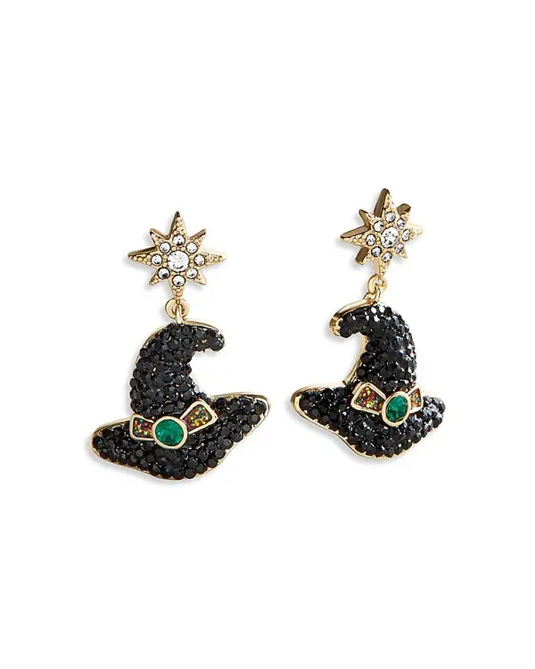 Baublebar Crystal Witch Hat Drop Earrings - Black