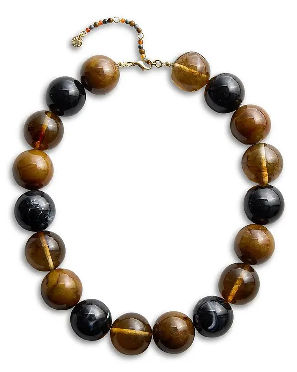 Baublebar Jane Beaded Statement Collar Necklace, 17-20 - Brown Multi