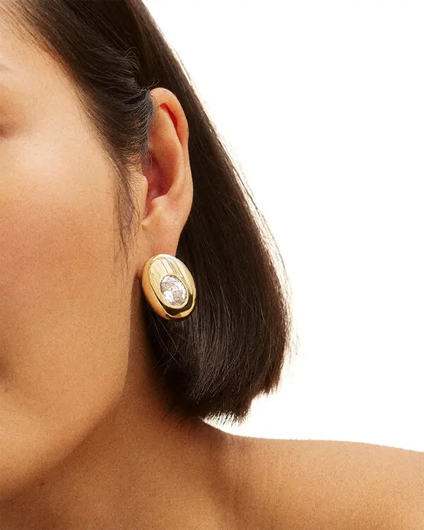 Baublebar Maude Cubic Zirconia Oval Stud Earrings