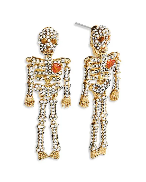Baublebar Crystal Skeleton Drop Earrings - Clear
