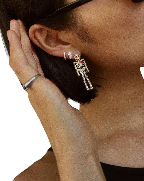 Baublebar Crystal Skeleton Drop Earrings