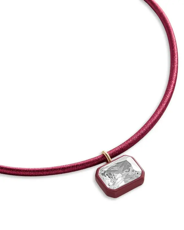 Baublebar Lindsay Crystal Fabric Wrapped Pendant Necklace, 16-19 - Red