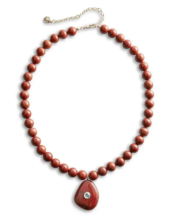 Baublebar Jamie Gemstone Beaded Pendant Necklace - Red