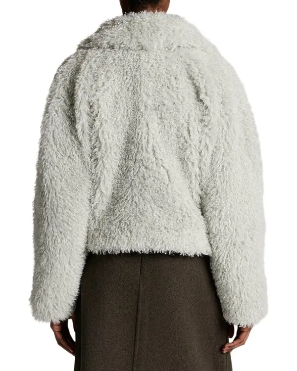 Vince Faux Fur Cropped Jacket - Stone Sage