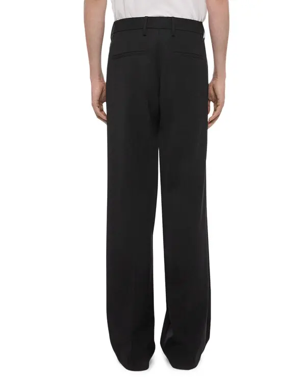 Helmut Lang Wool Double Pleated Straight Fit Trousers