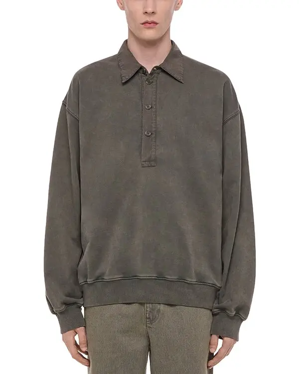 Helmut Lang Garment Dyed Terry Polo In Compact French Terry