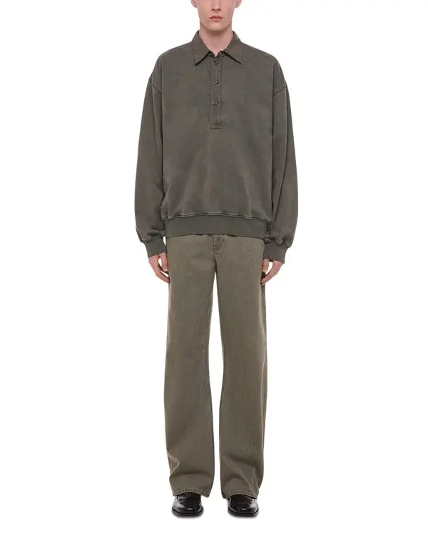 Helmut Lang Garment Dyed Terry Polo In Compact French Terry