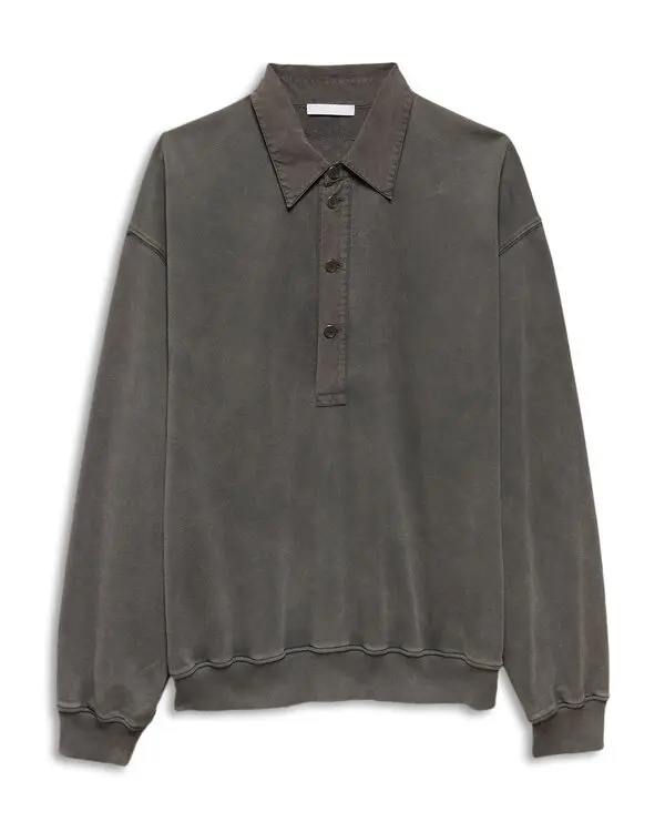 Helmut Lang Garment Dyed Terry Polo In Compact French Terry