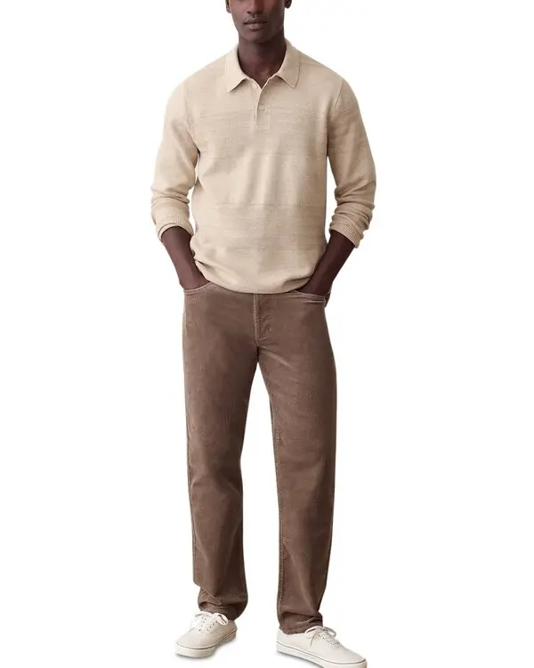 Marine Layer Rugby Relaxed Fit Cotton Polo Sweater