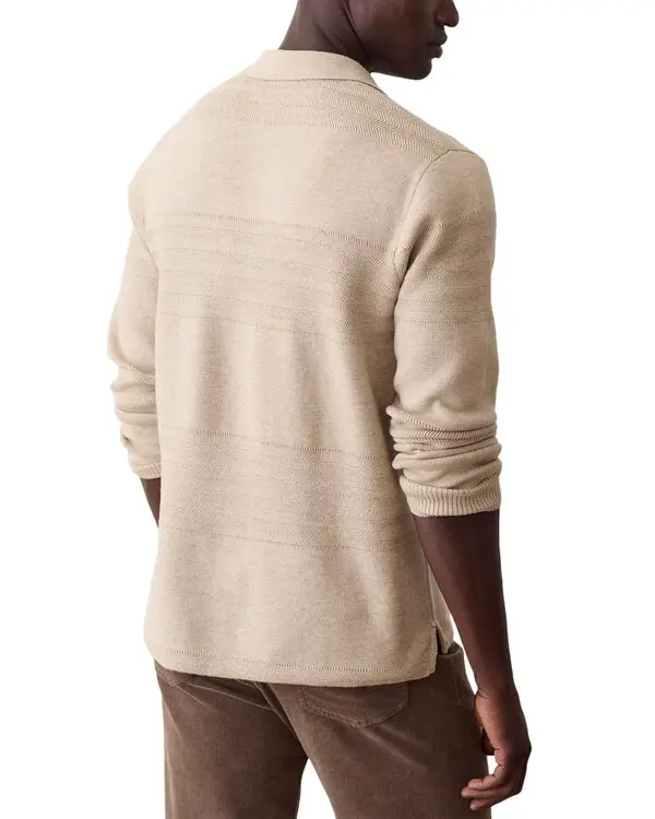 Marine Layer Rugby Relaxed Fit Cotton Polo Sweater