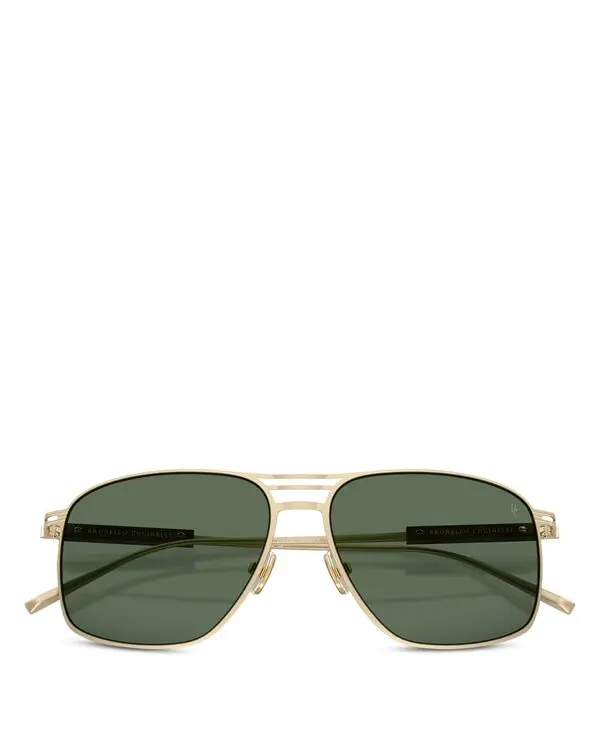 Brunello Cucinelli Rectangular Sunglasses, 56mm