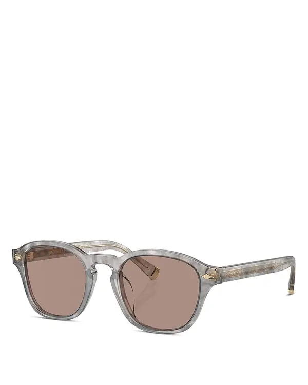 Brunello Cucinelli Pattern Product Square Sunglasses, 50mm - Grey