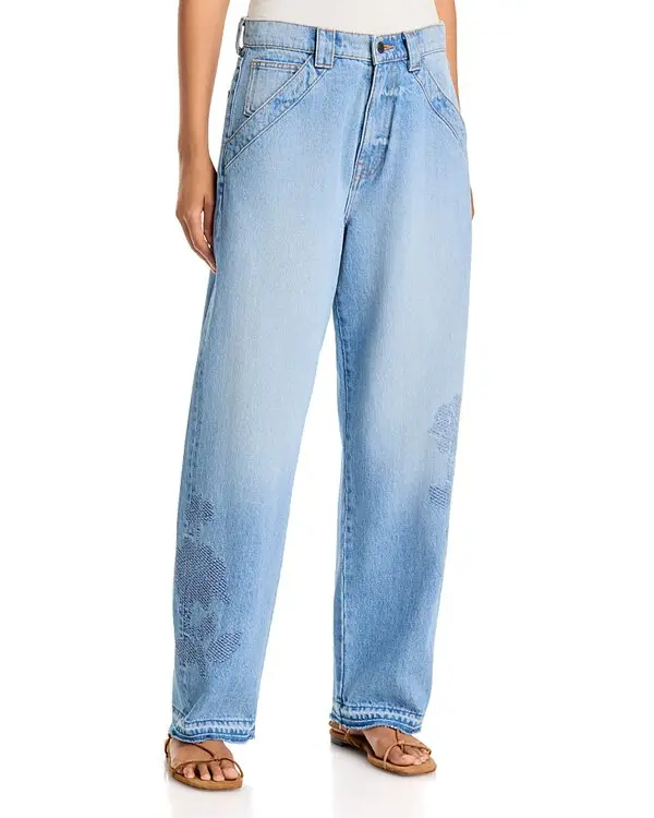 Johnny Was High Rise Barrel Jeans