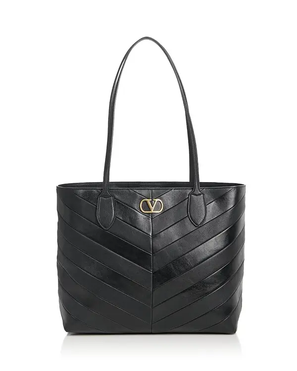 Valentino Garavani Vlogo Jean Medium Leather Shopping Tote