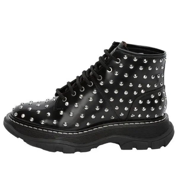 Alexander McQueen Ankle Boots 'black Studd