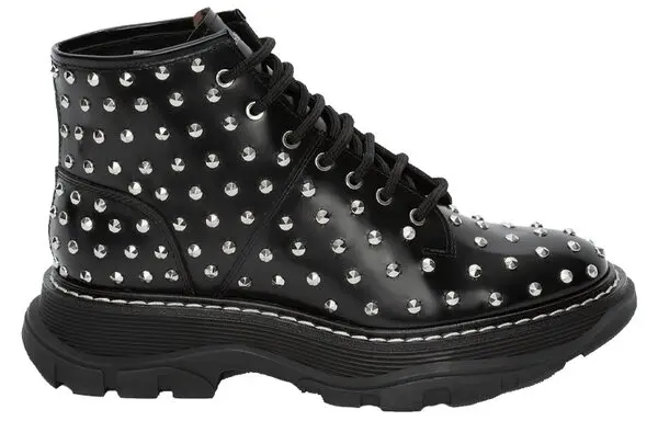 Alexander McQueen Ankle Boots 'black Studd