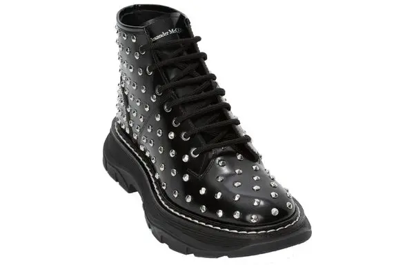 Alexander McQueen Ankle Boots 'black Studd